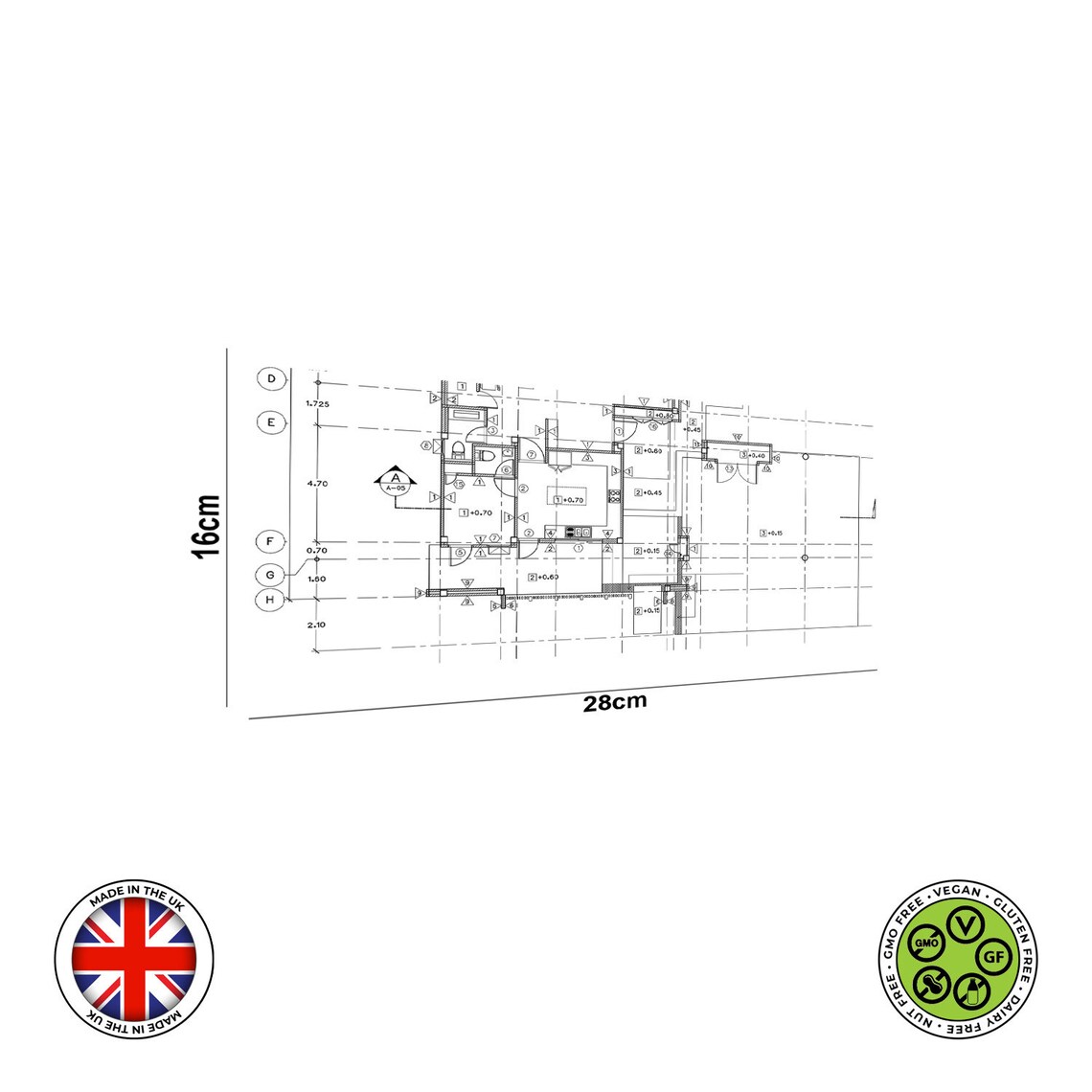 Architectural Technical Drawing Edible Cake Topper – Black on White ...