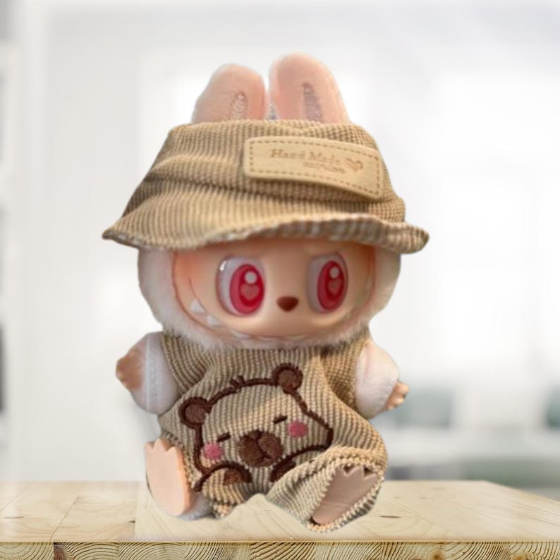 Labubu Capybara Outfit for 15/17cm, Labubu Capybara Overalls, Handmade ...