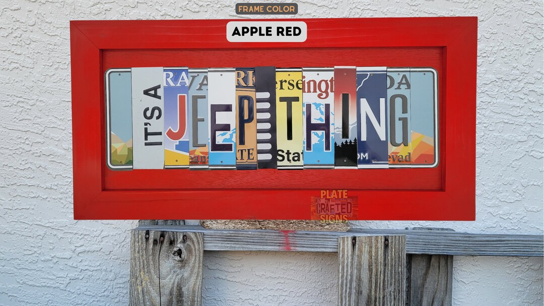 Custom Handmade License Plate Sign It's A Jeep Thing Personalized Jeep ...