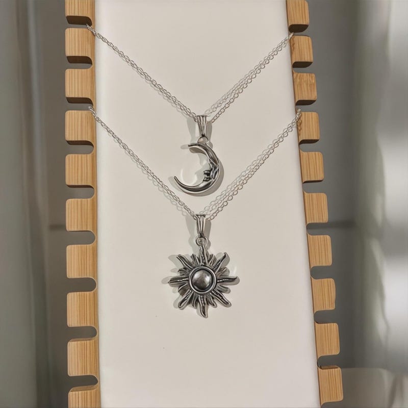 Sun and Moon Necklace - Etsy