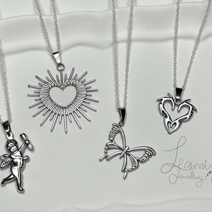 Matching Twin Star Necklace Set | Two Piece Matching Silver Necklace ...