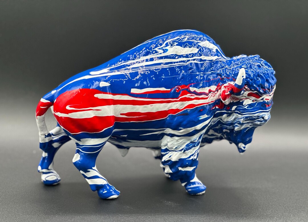 Drip Painted LIMITED EDITION CHARGING Football Buffalo! - Etsy