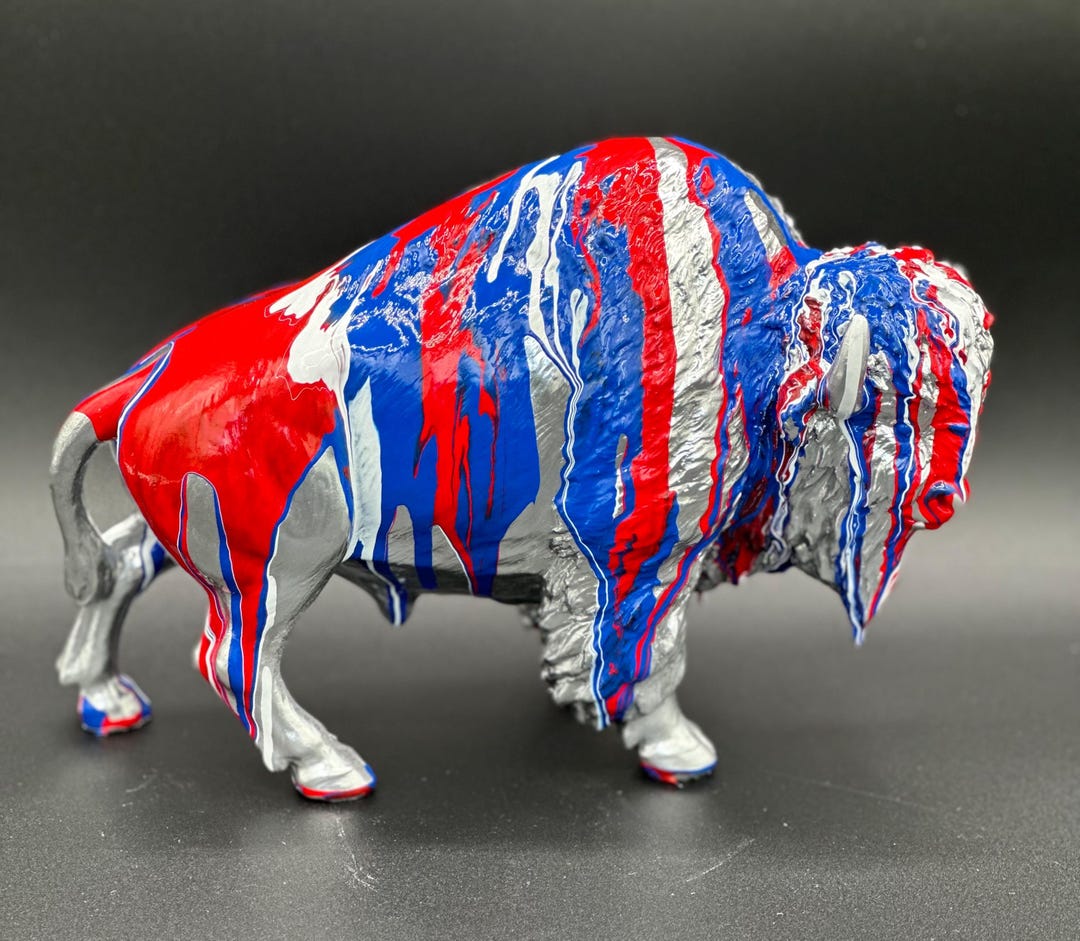 Drip Painted PLATINUM SERIES Football Buffalo! - Etsy
