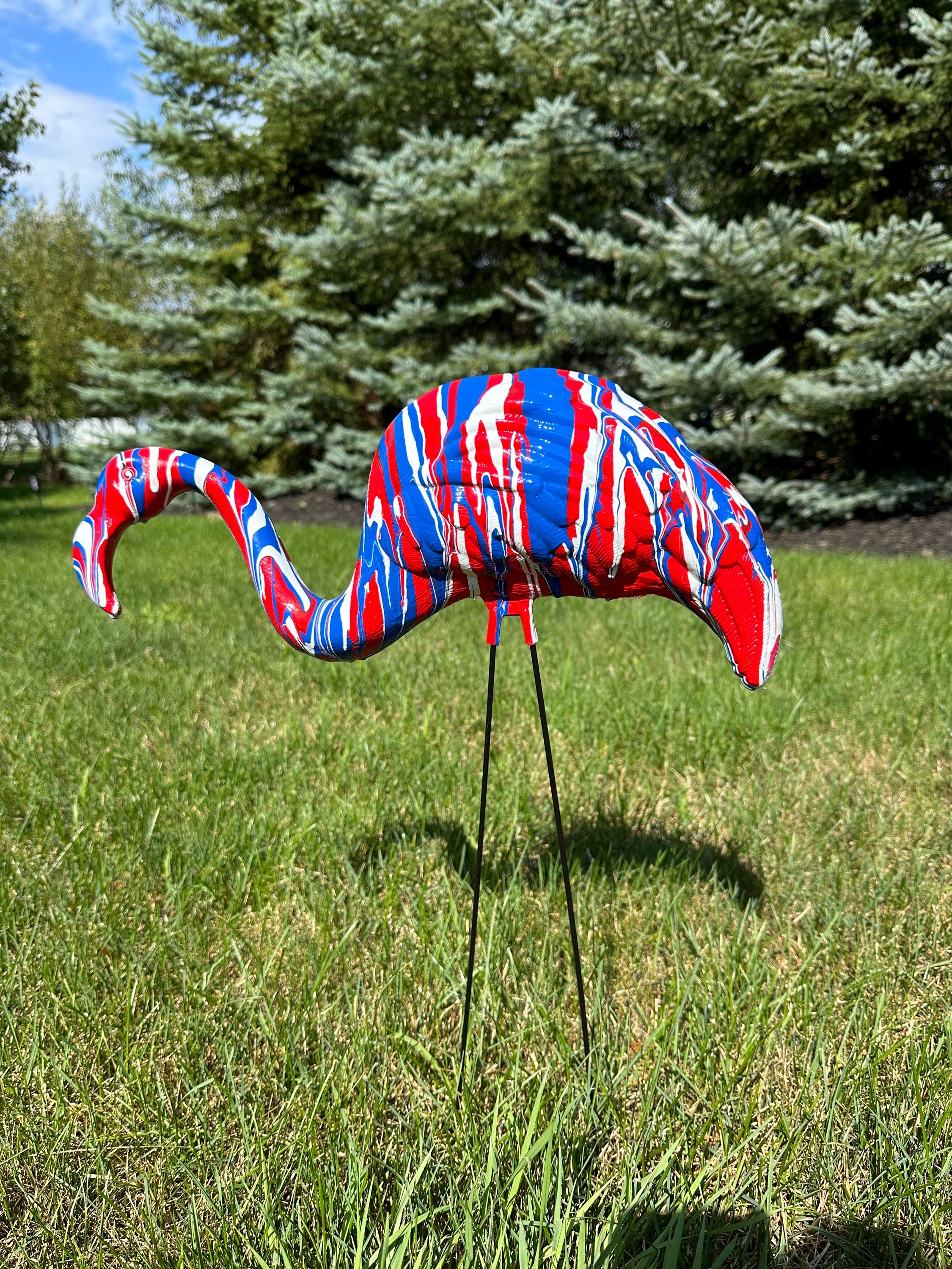 Drip Painted Buffalo Football Flamingo! - Etsy