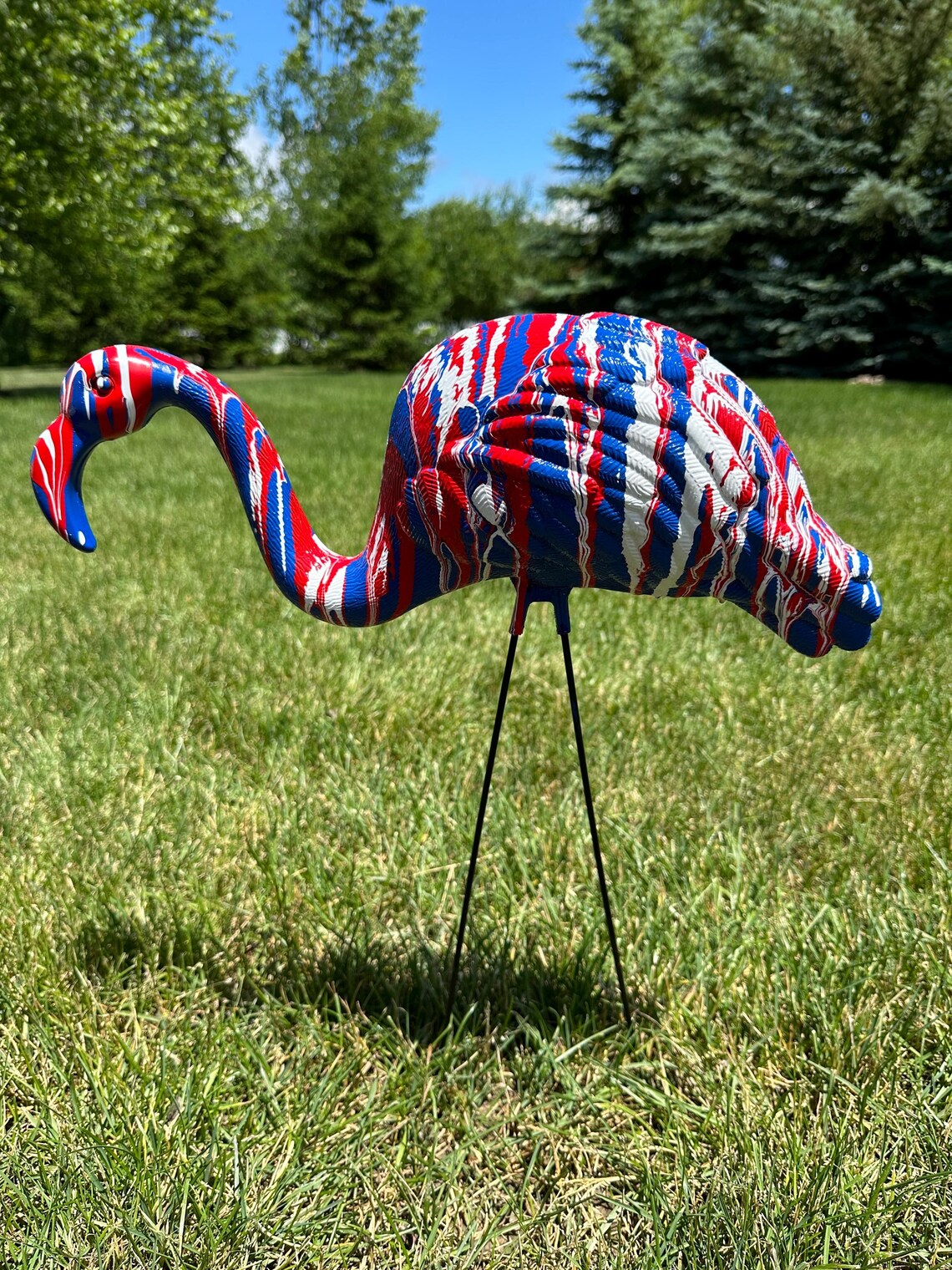 Drip Painted Buffalo Football Flamingo! - Etsy