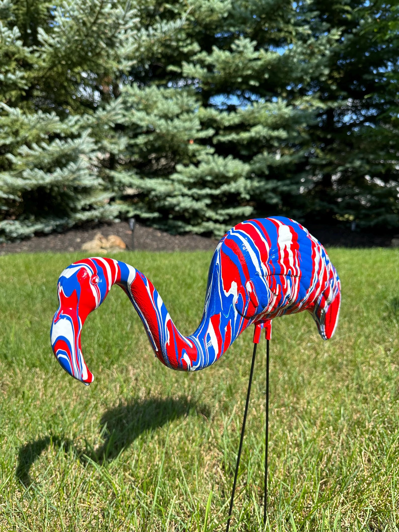 Drip Painted Buffalo Football Flamingo! - Etsy
