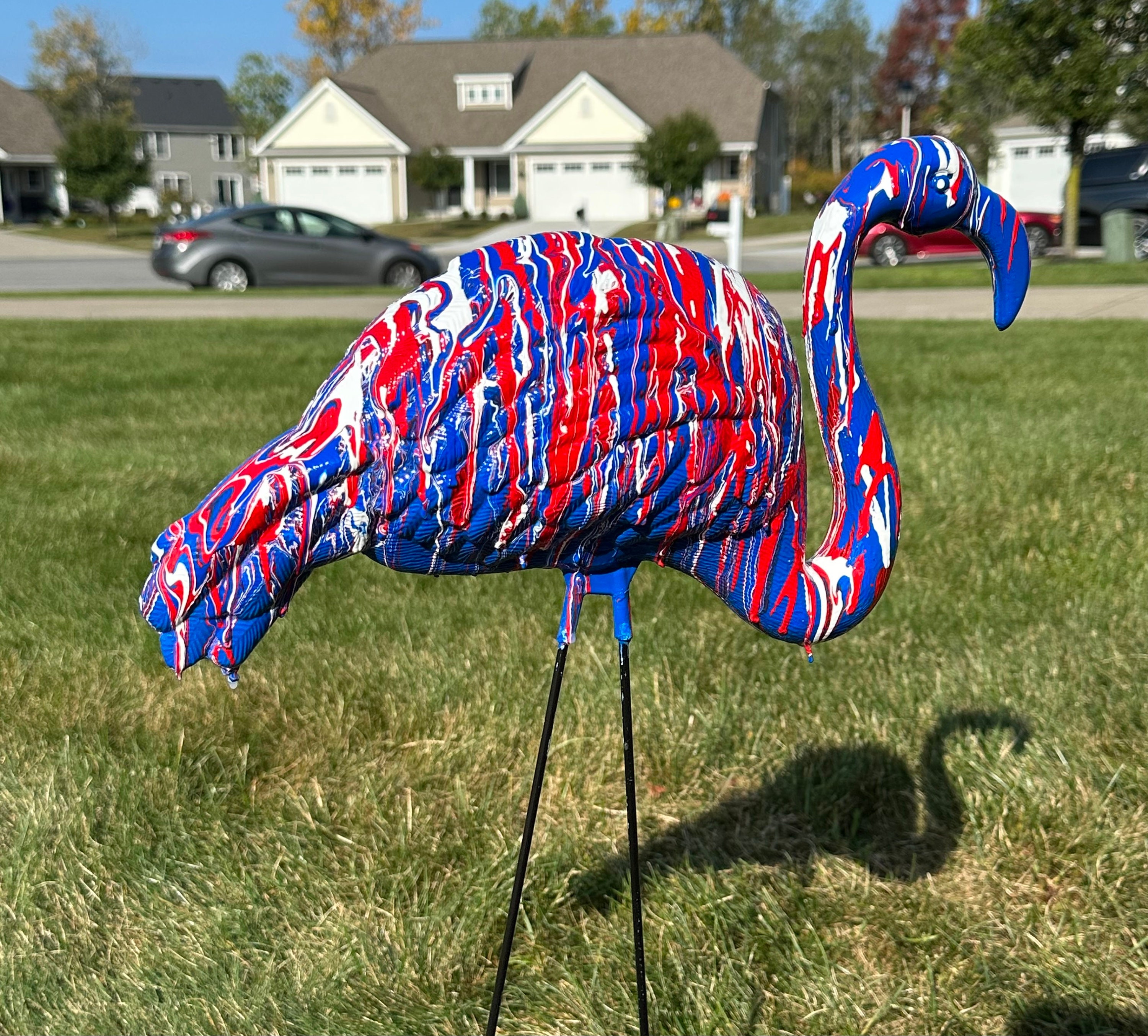 Drip Painted Buffalo Football Flamingo - Etsy