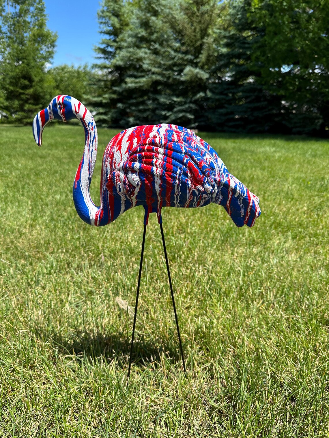 Drip Painted Buffalo Football Flamingo! - Etsy