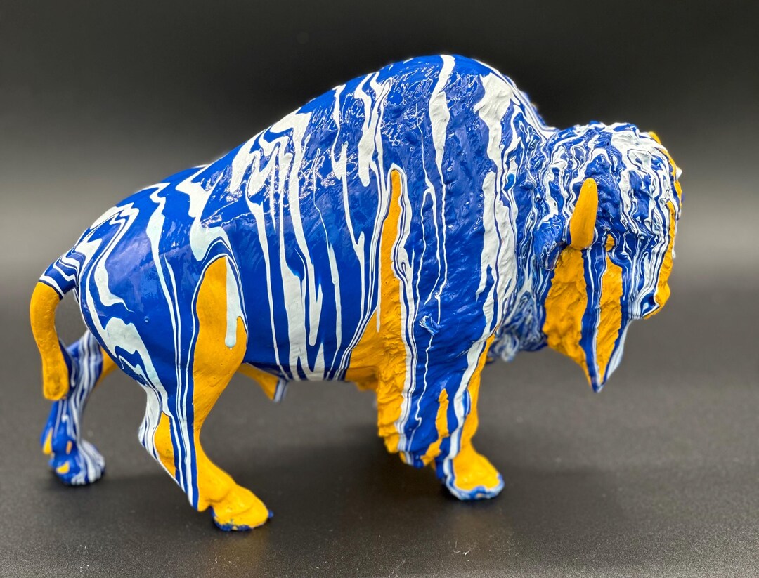 Drip Painted Hockey Buffalo! - Etsy