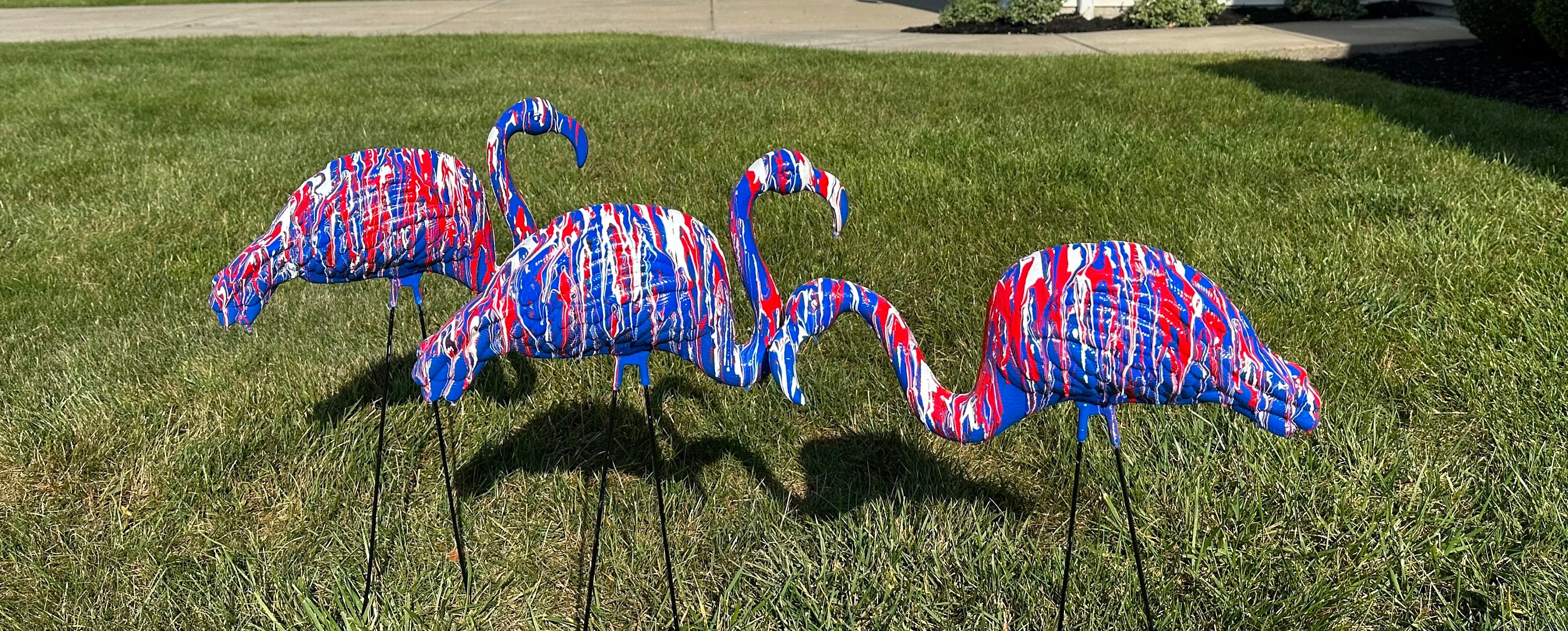 Drip Painted Buffalo Football Flamingo - Etsy