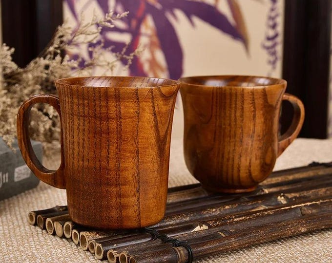 Japanese Mug | Japanese Style Jujube Wood Coffee Mug | Natural Wooden ...