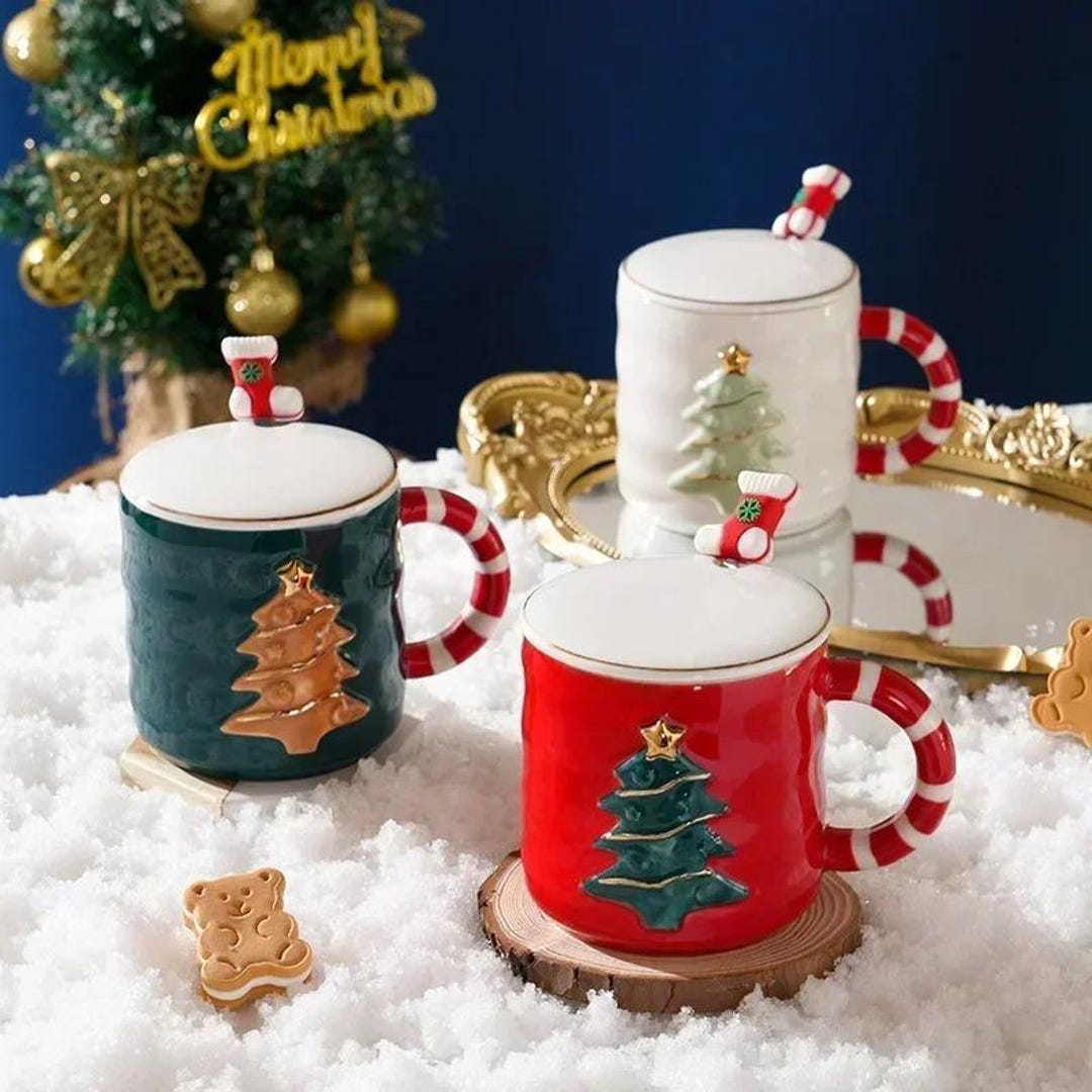 Christmas Mug Christmas Tree Mug Hot Chocolate Mug Christmas Gift ...