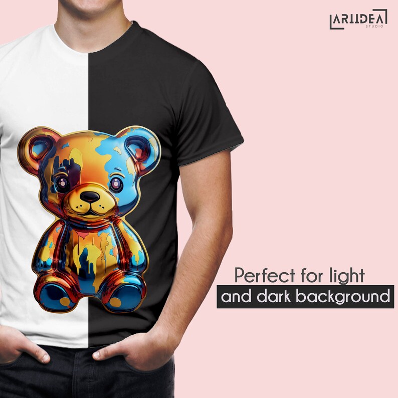 3D Gold Teddy Bear Clip Art in PNG Format, Perfect for Commercial Use ...