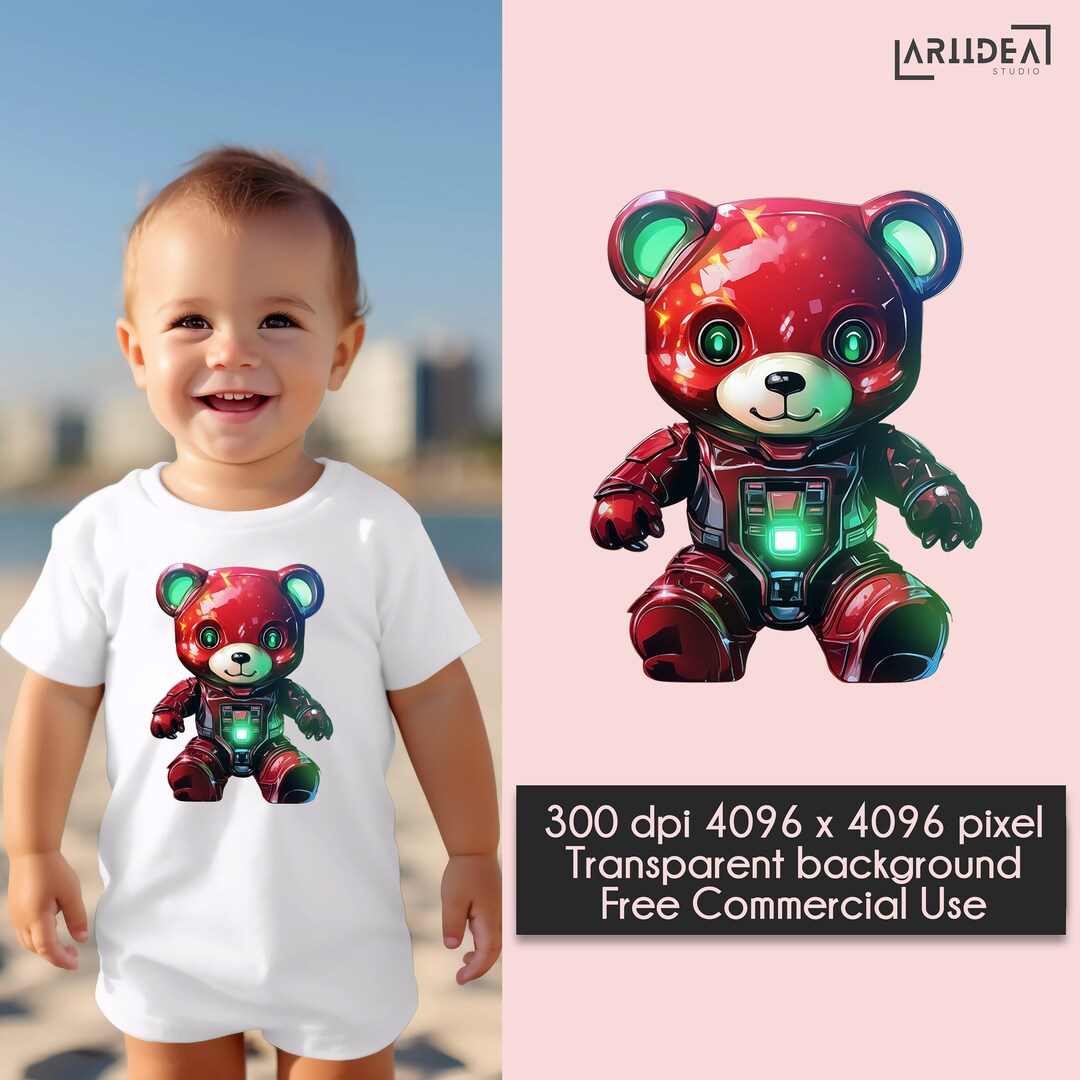 Cute Red Teddy Bear Clip Art in PNG Format, Ideal for Vibrant ...