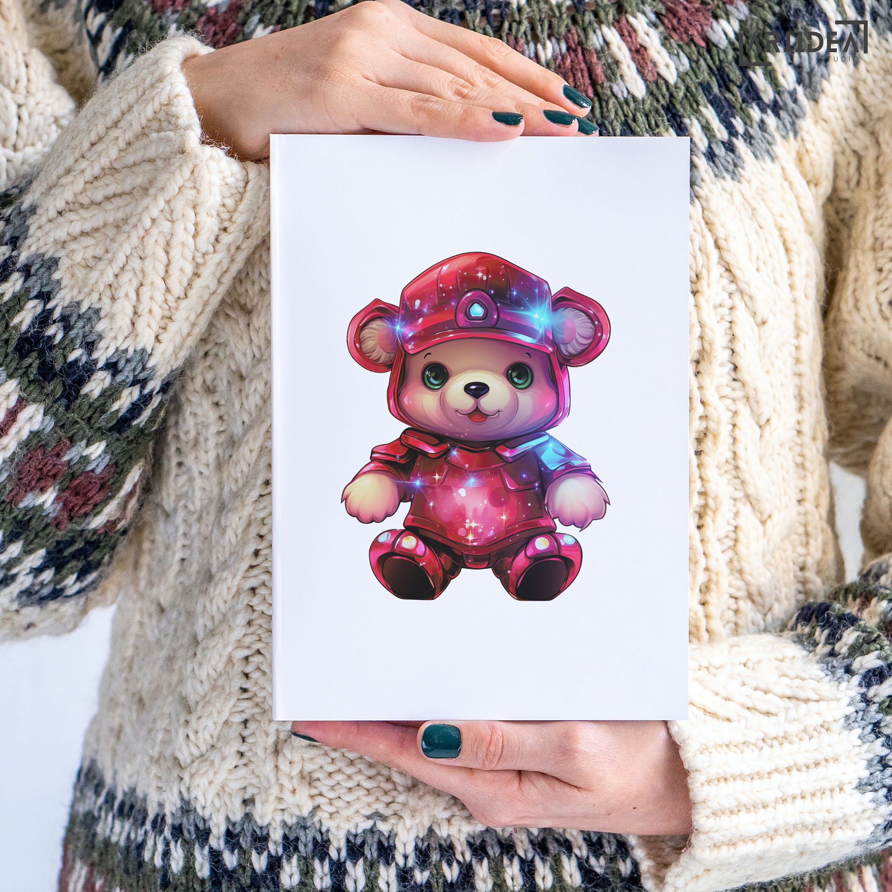 Cute Red Teddy Bear Clip Art in PNG Format for Commercial Use Instant ...