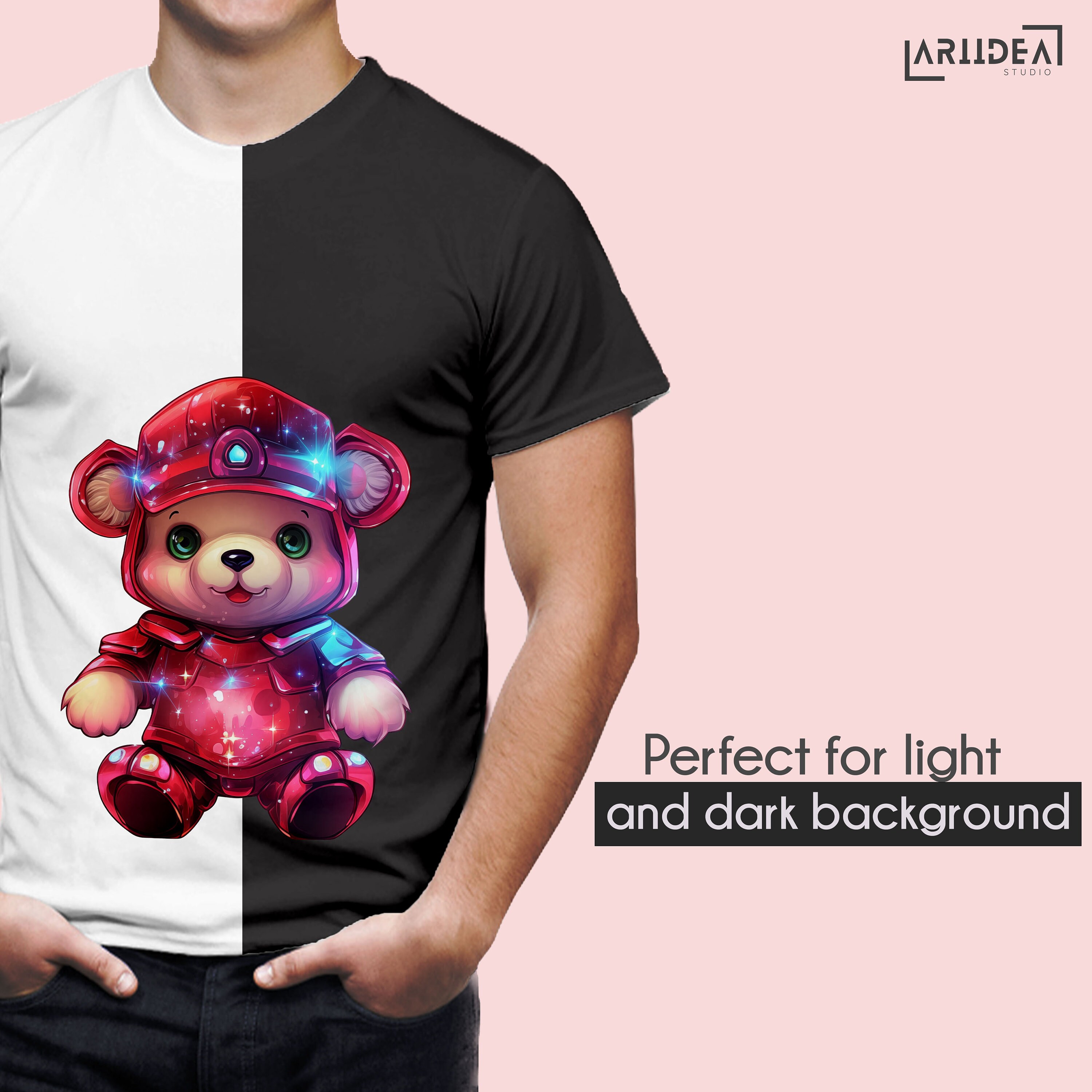 Cute Red Teddy Bear Clip Art in PNG Format for Commercial Use Instant ...