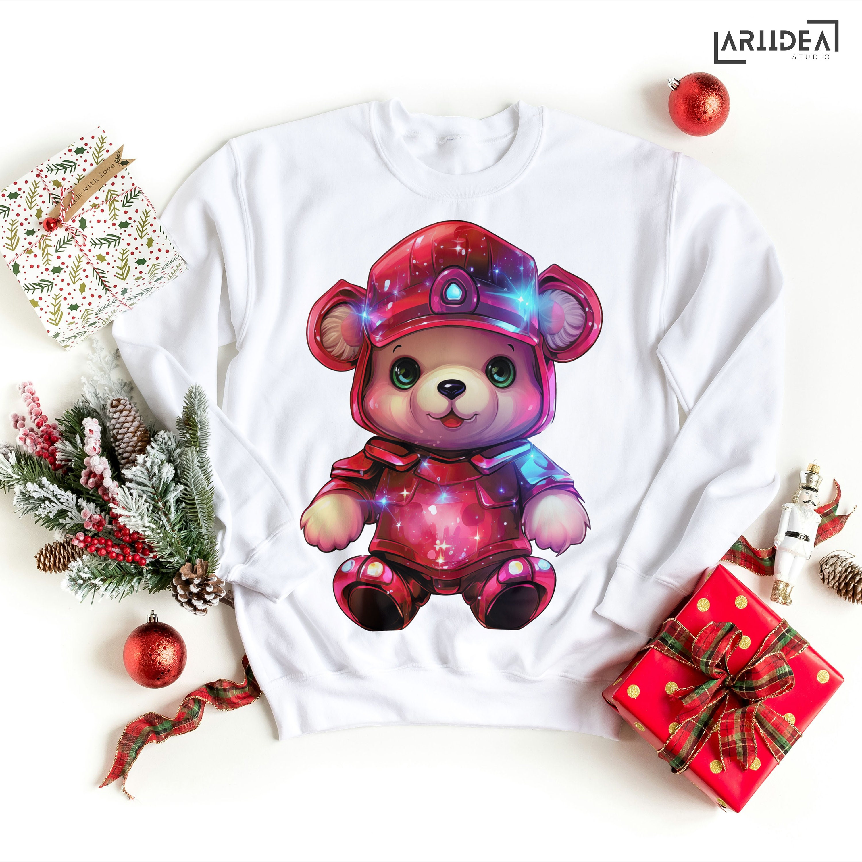 Cute Red Teddy Bear Clip Art in PNG Format for Commercial Use Instant ...