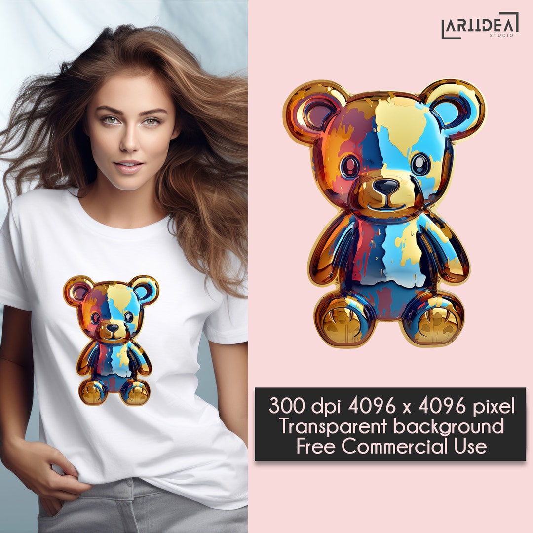 Buy Cute Teddy Bear Clip Art in PNG Format, Ideal for Vibrant ...