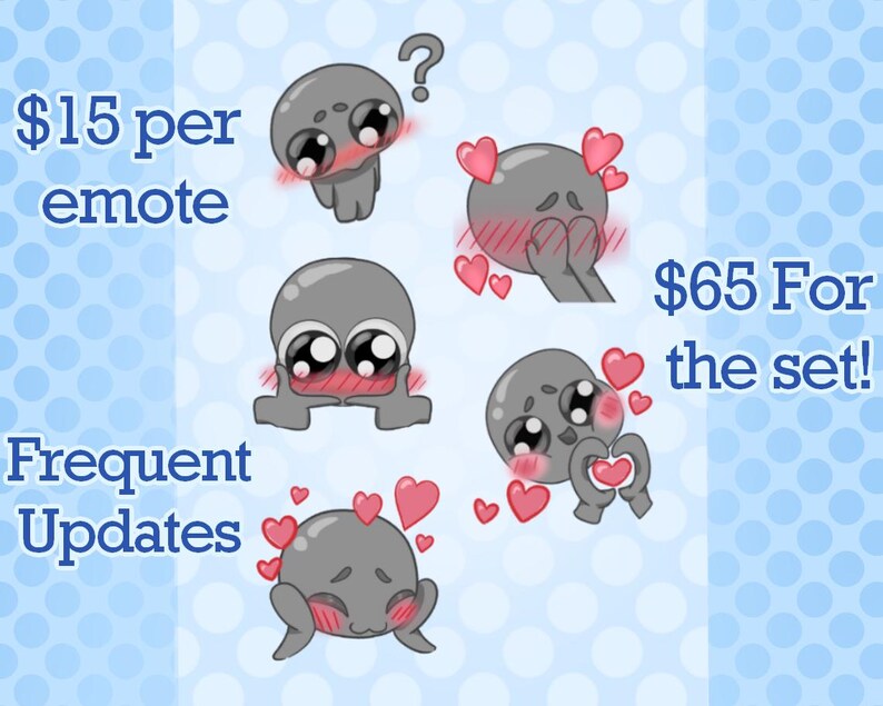 YCH Blushing Emote Set | Commission Custom Twitch, Discord, Youtube ...