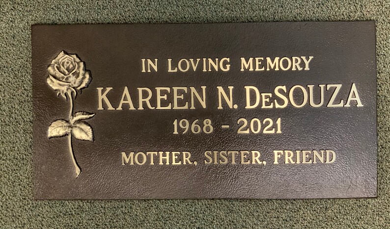 12"x24" Single Rose Grave Marker - Etsy