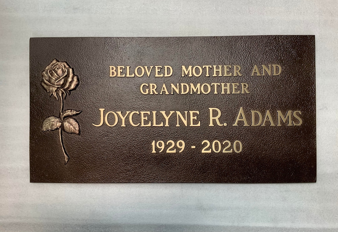 12"x24" Single Rose Grave Marker - Etsy