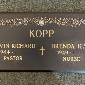 12"x24" Upper Floral Garland Bronze Grave Marker - Etsy