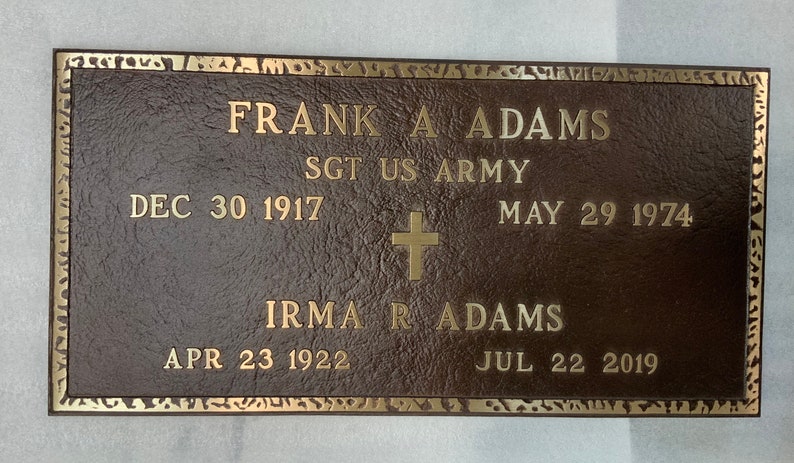 12"x24" Military Bronze Grave Marker - Etsy