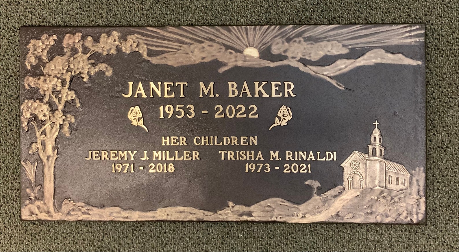 12"x24" Scenic Steeple Grave Marker - Etsy