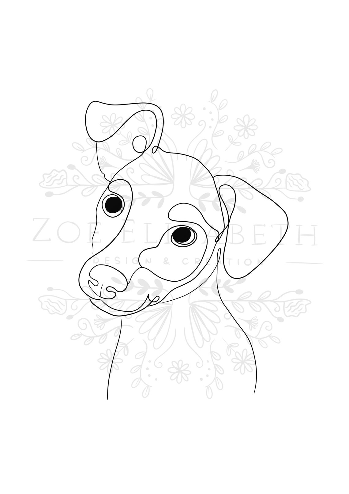 Custom Pet Line Drawing, Dog Outline, Cat Outline, Tattoo Design, Pet ...