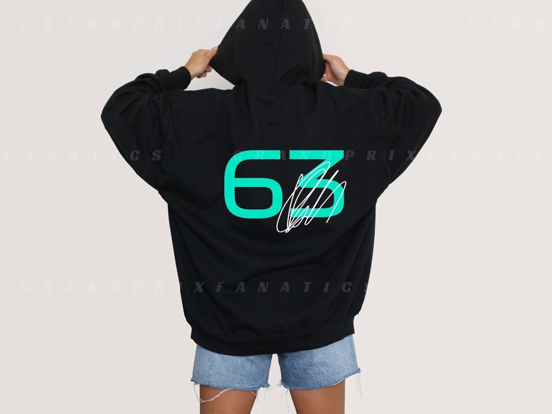 Minimal George Russell Signature Formula One Hoodie, Unisex, Mercedes ...