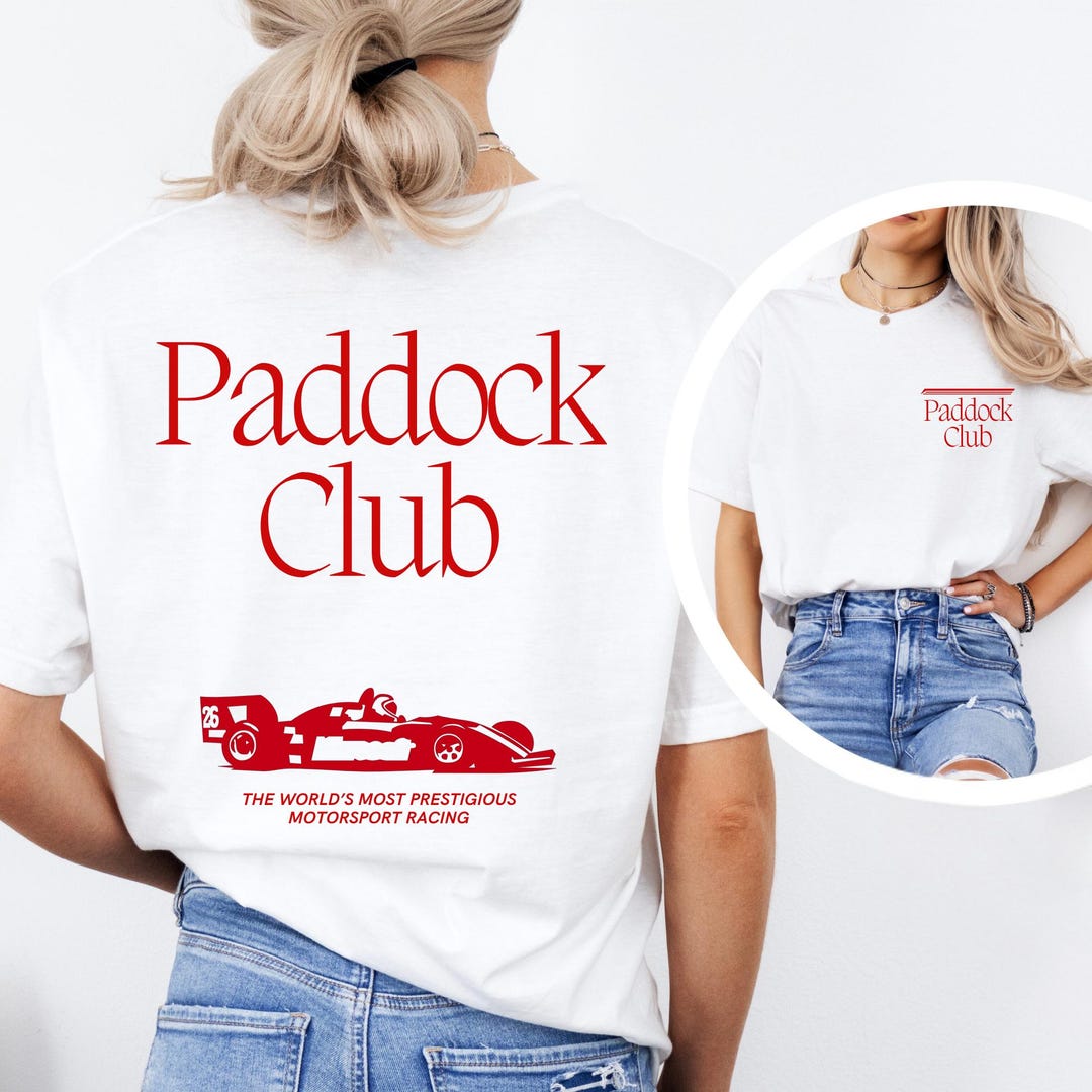 Paddock Club Formula One T-shirt, F1 Unisex Comfort Colors Shirt ...