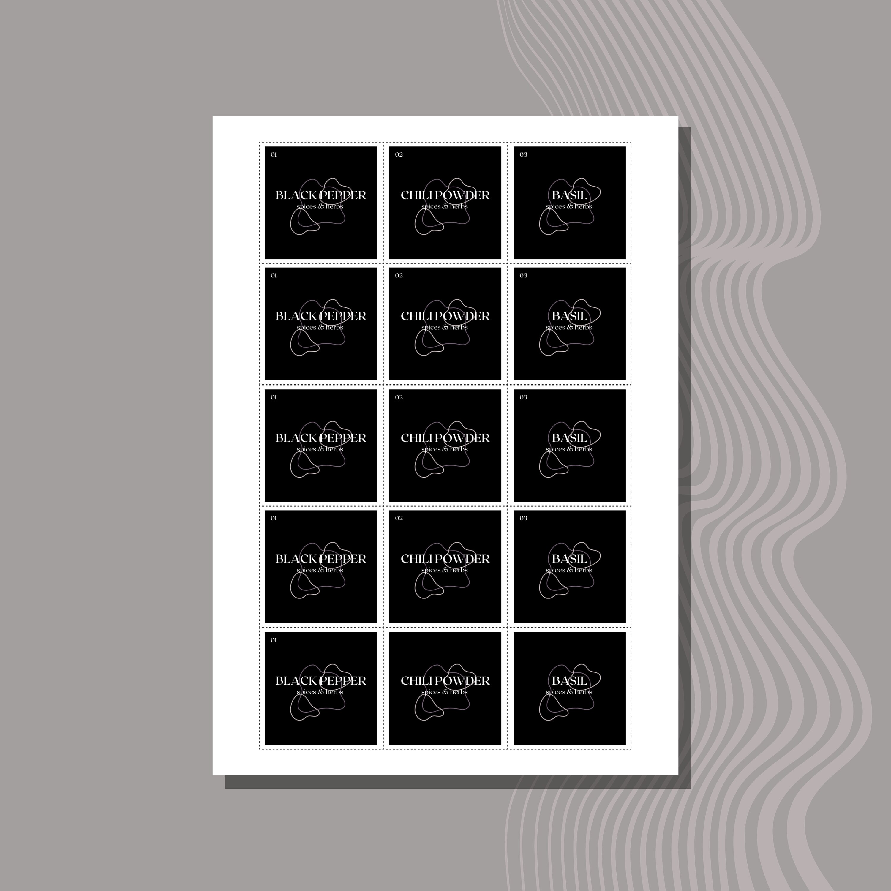 Editable Avery Spice Jar Labels Modern Minimalist Printable Spice Jar ...