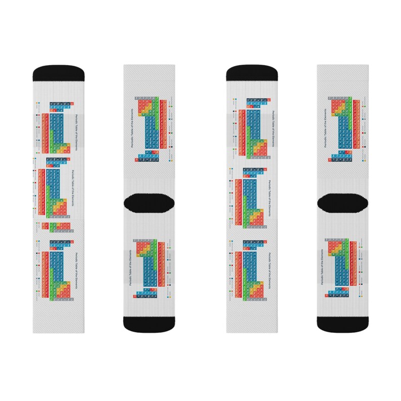 Periodic Table Sublimation Socks Perfect for Your Scientist - Etsy