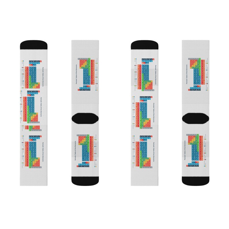 Periodic Table Sublimation Socks Perfect for Your Scientist - Etsy