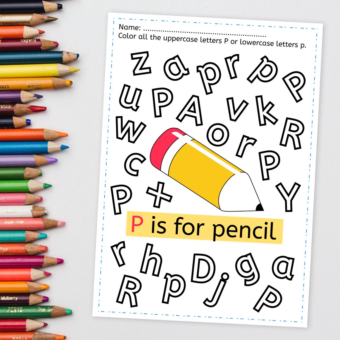 4 Printable Letter P Puzzle-exercise Sheets for Kindergartener and ...