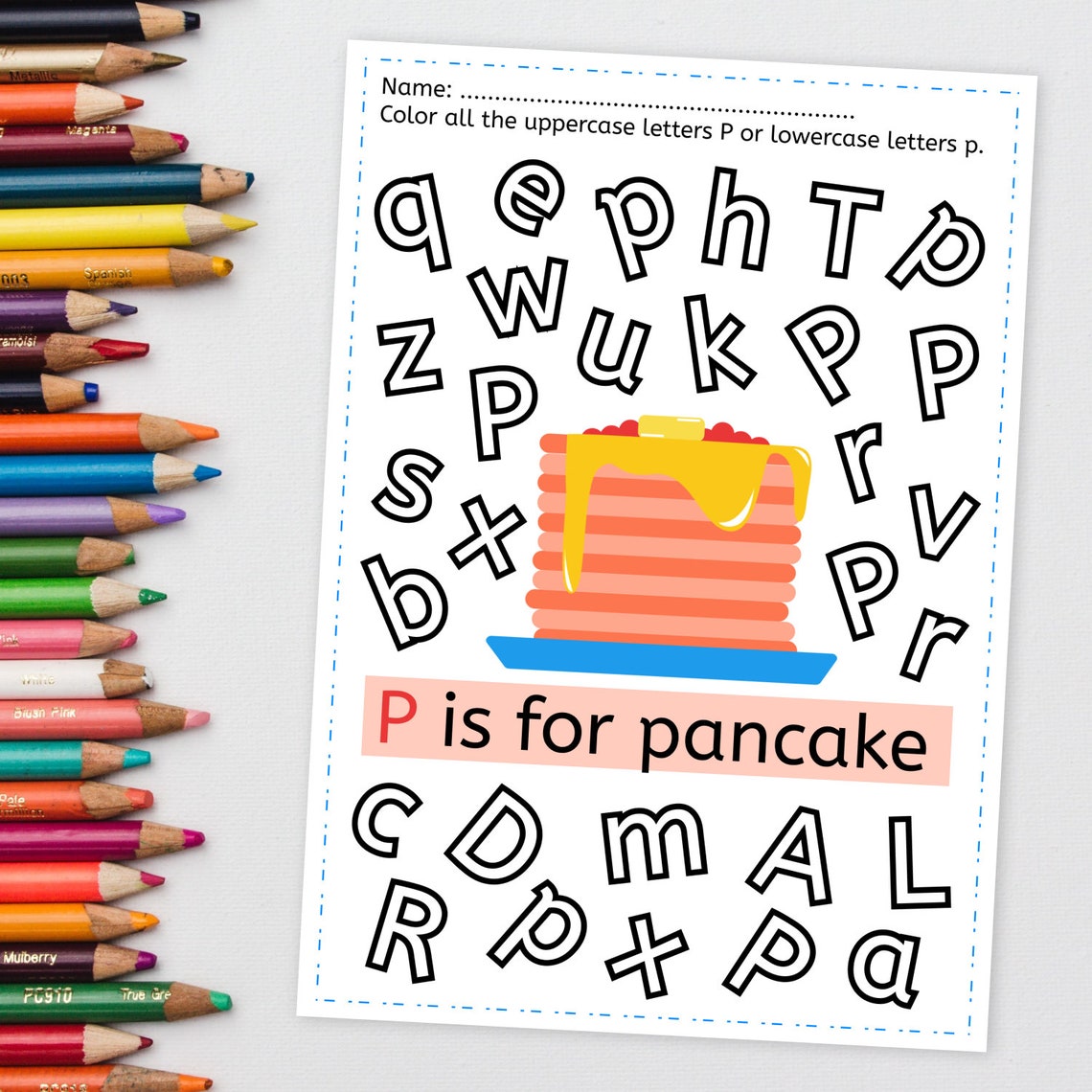 4 Printable Letter P Puzzle-exercise Sheets for Kindergartener and ...