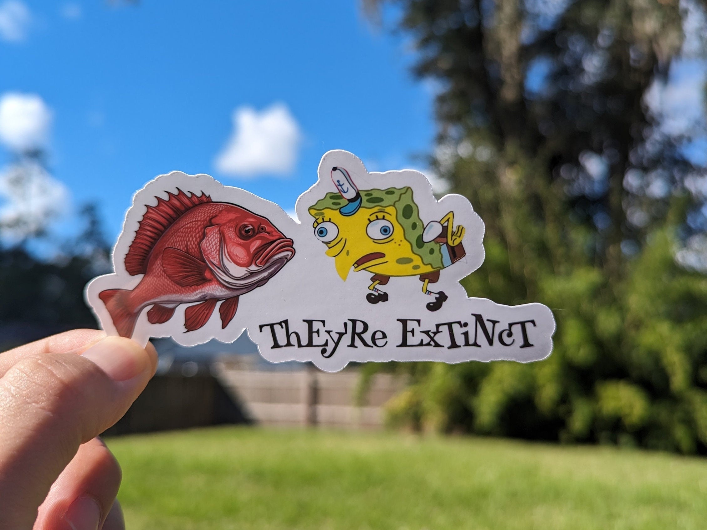 Red Snapper Extinct Fishing Sticker Decal. Offshore Fishing - Etsy