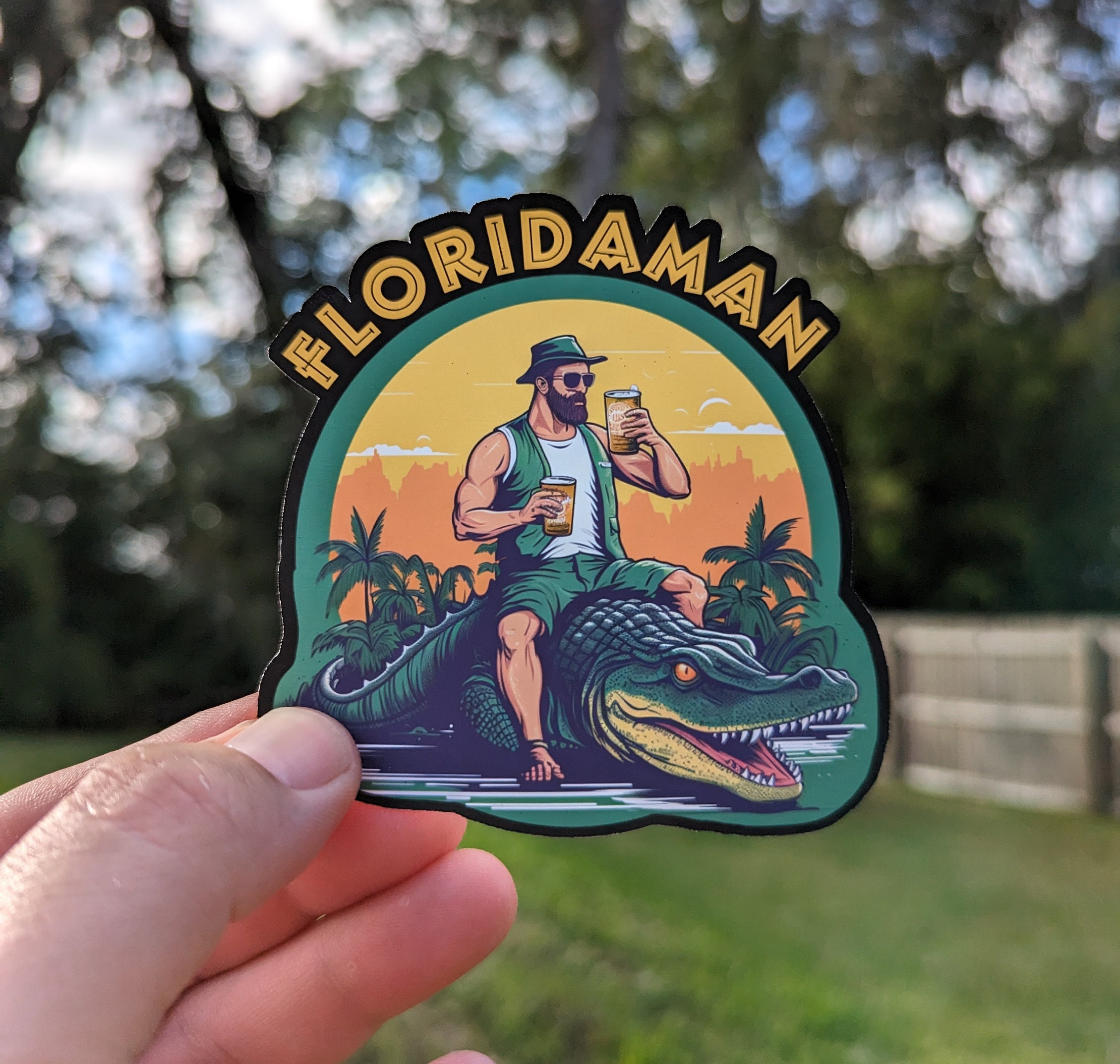 Florida Man Sticker/ Vinyl Decal - Etsy