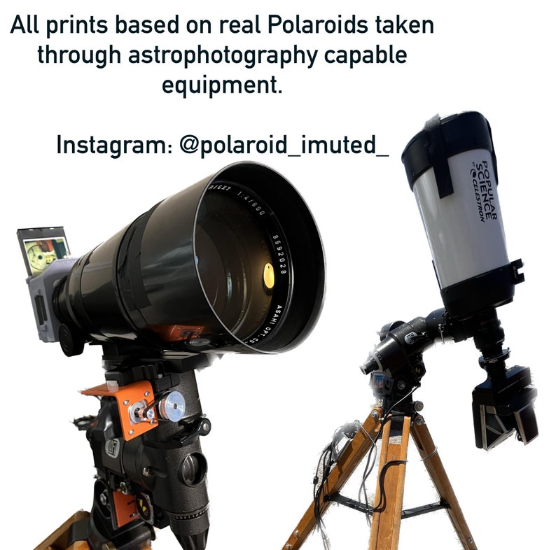 Astrophotography Polaroid Collage Print, Original 8.5x11 Matte Fine Art ...