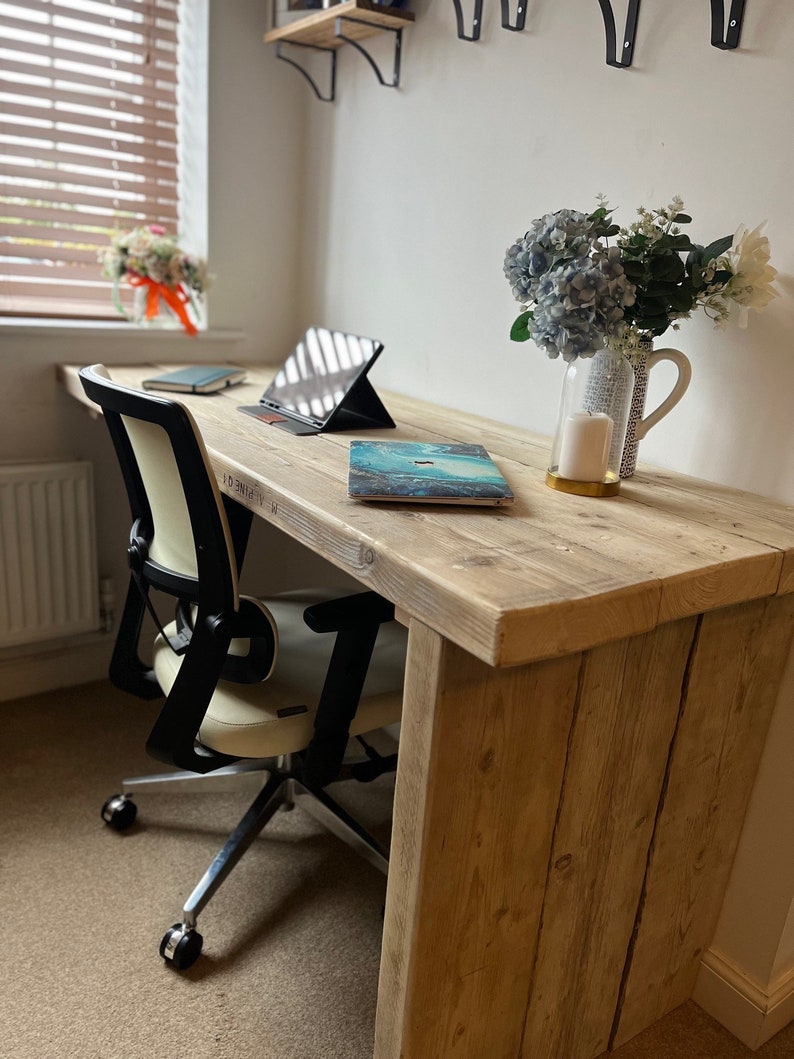 Rustic Dining Table and Desk, Reclaimed Chunky Timber 60mm Thick - Etsy