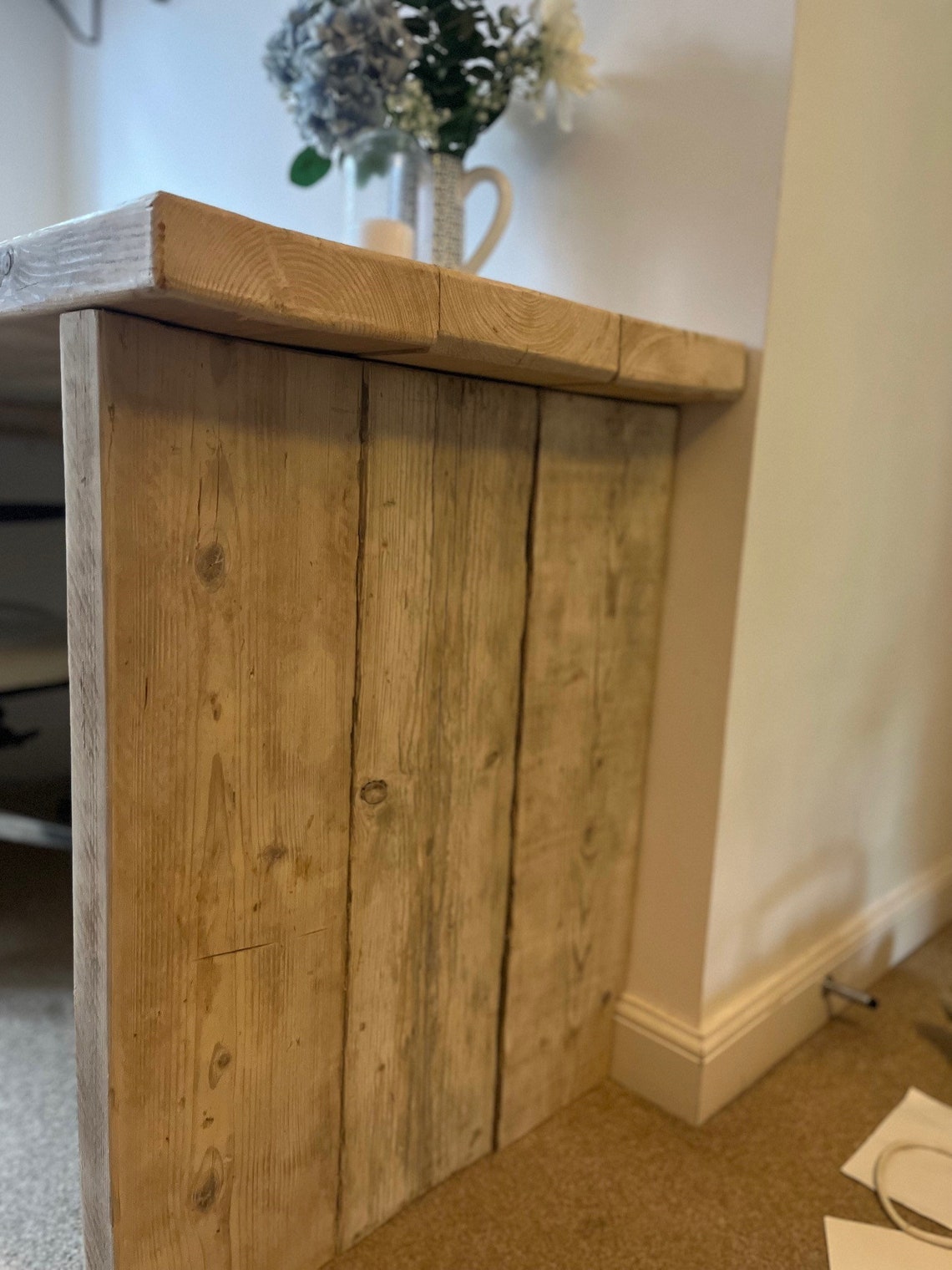 Rustic Dining Table and Desk, Reclaimed Chunky Timber 60mm Thick - Etsy