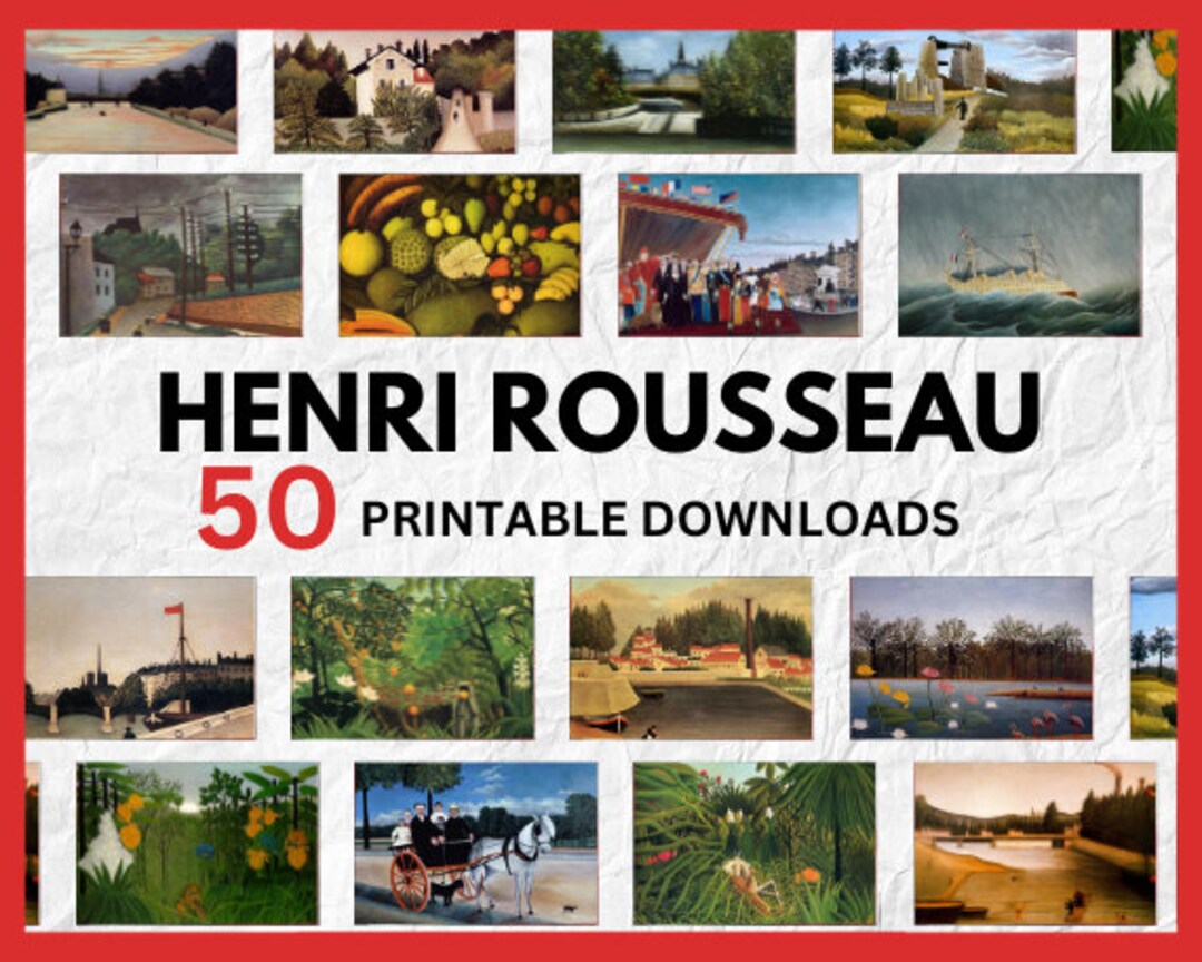 50+ Printable Art Designs | Henri Rousseau Artworks and Painting ...