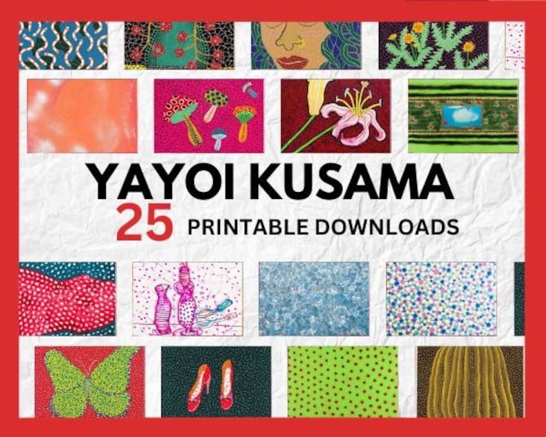 25+ Printable Art Designs | Yayoi Kusama Artworks and Painting ...