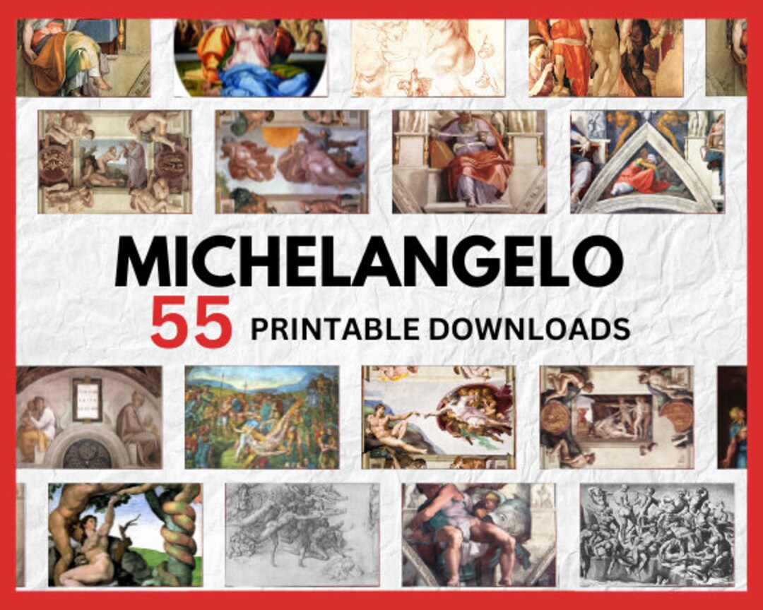 55+ Printable Art Designs | Michelangelo Artworks and Painting ...