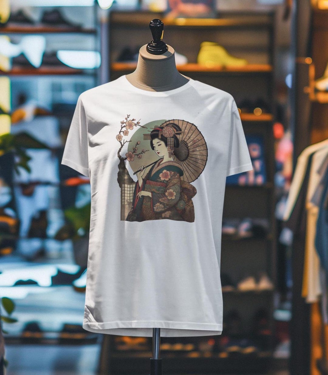 Vintage Japanese Geisha Graphic Tee - Soft Cotton Women's Shirt - Etsy