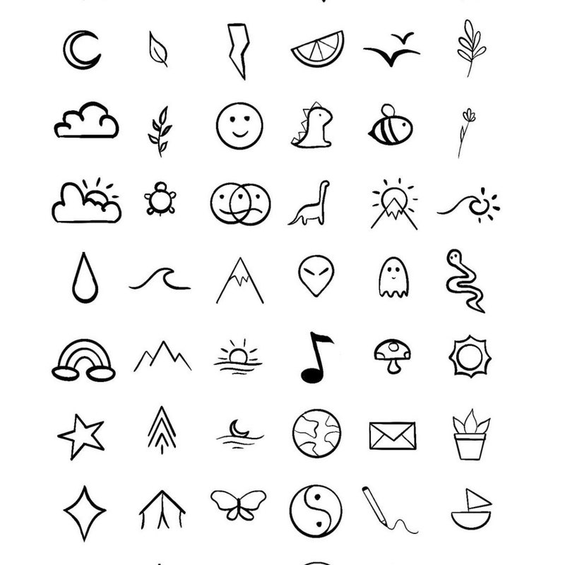 Small Tattoo Stencils - Etsy