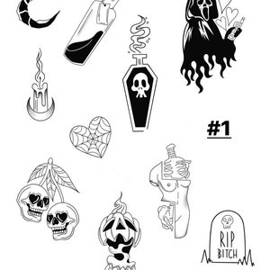 Ready to Use Tattoo Stencils Pre Made Tattoo Stencil Sheets - Etsy UK
