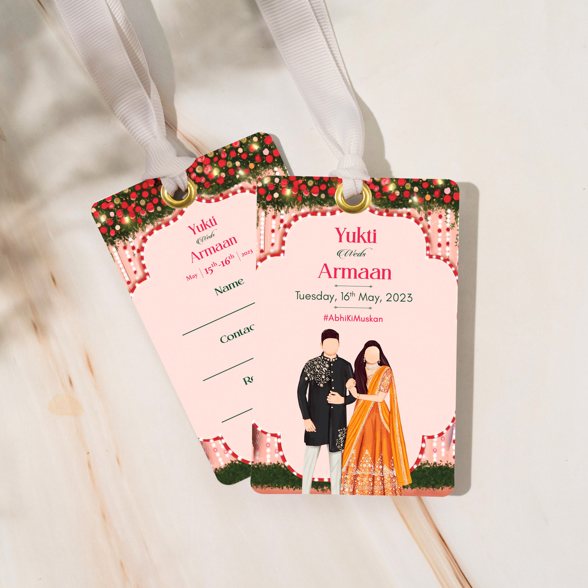 Luggage Tags Template for Wedding Guests Custom Luggage Tag - Etsy