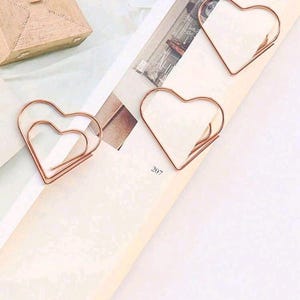 Cute Shaped Paper Clips – Book, Heart, Paw, Tulip Paper Clips – Metal ...