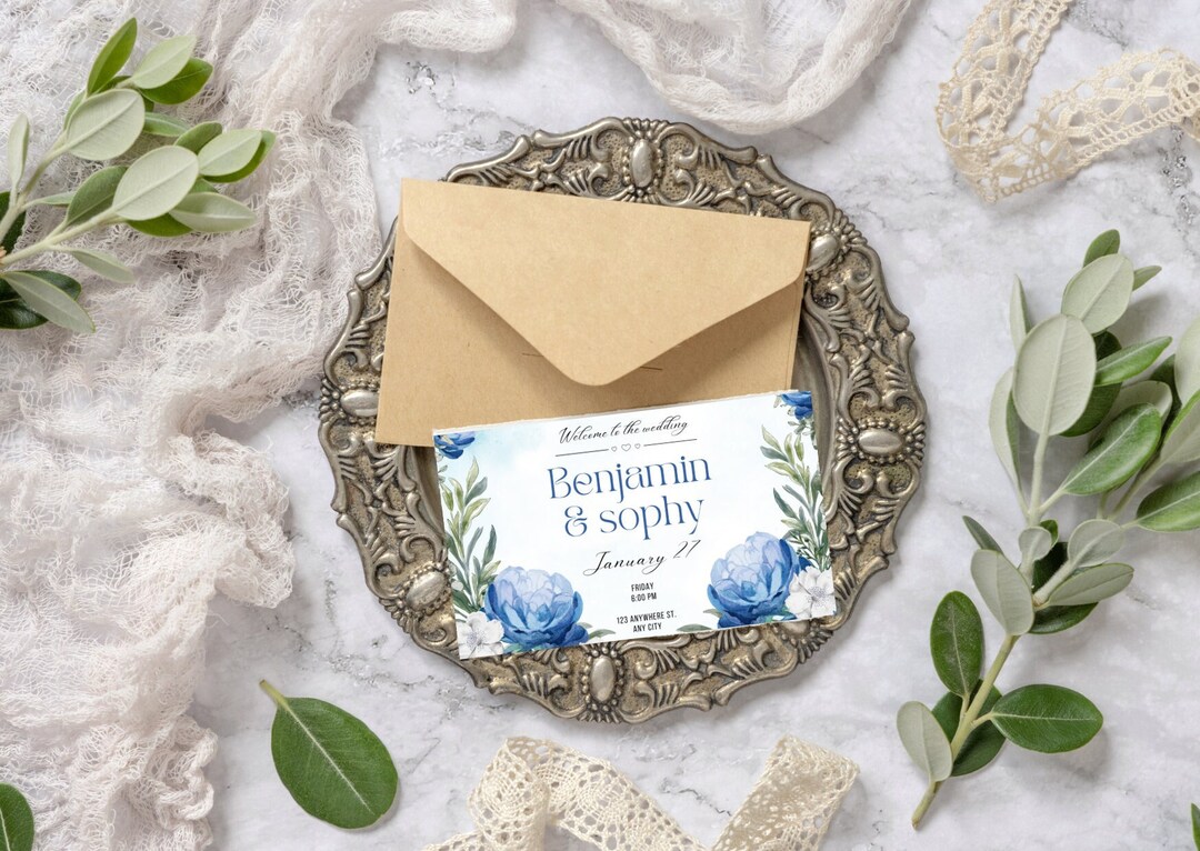 Personalized Wedding Invitation Card, Simple and Classic Design ...